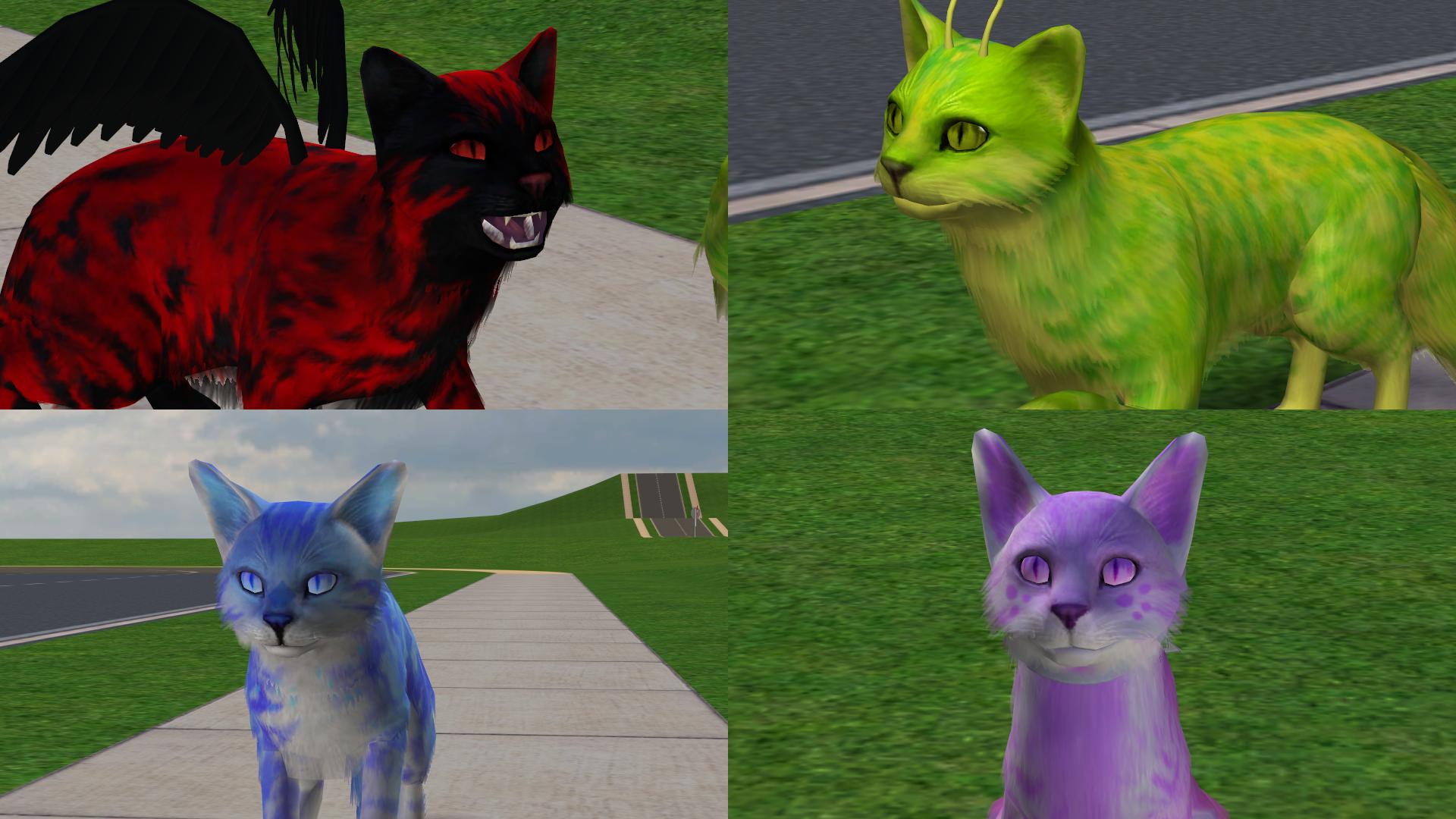 Mod The Sims - Custom Cat Eyes Neon Beat Set